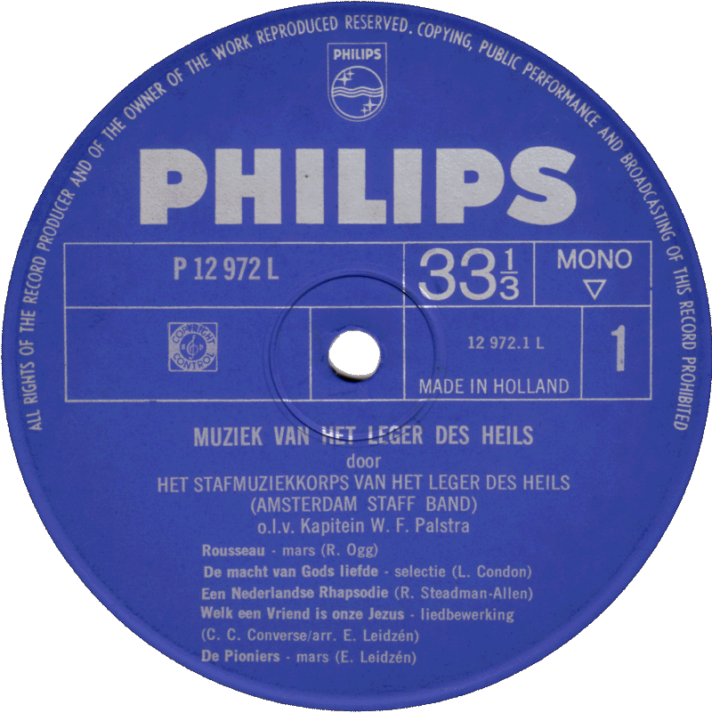 P12972L - Muziek Van Het Leger Des Heils